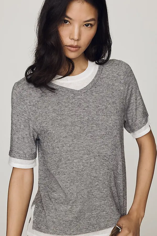 Maeve 100% Cotton Twofer Tee