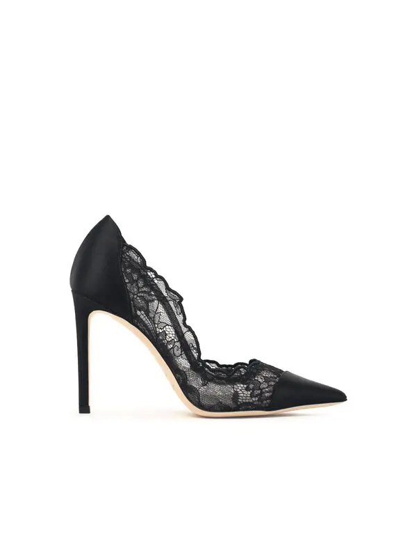 JIMMY CHOO Brigitte 100' Fabric Pumps - Black