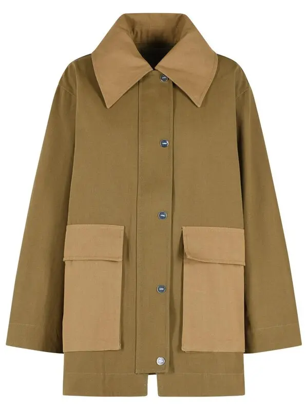 GANNI Cotton Jacket - Green