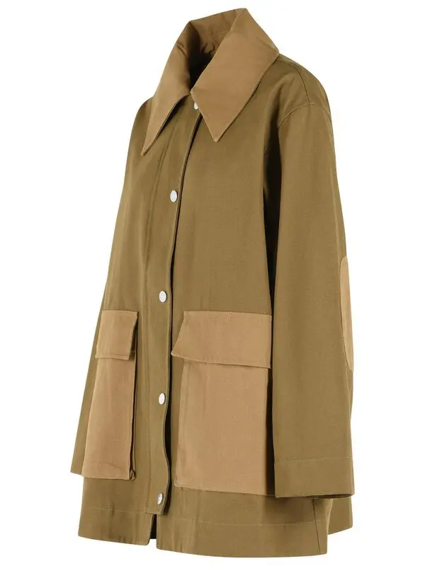 GANNI Cotton Jacket - Green