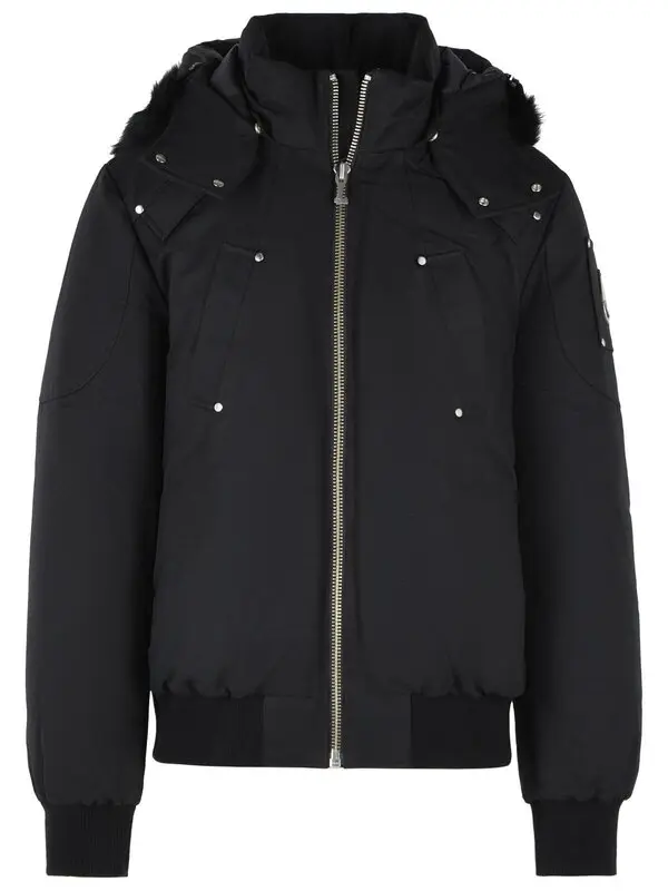 Moose Knuckles Original Ballistic Cotton Blend Bomber Jacket - Black