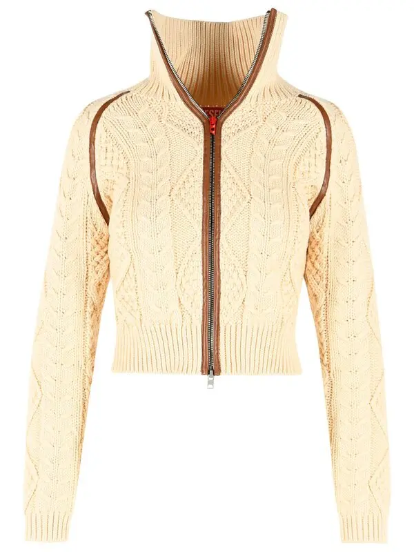 DIESEL® Intelle' Dark Ivory Cotton And Wool Sweater