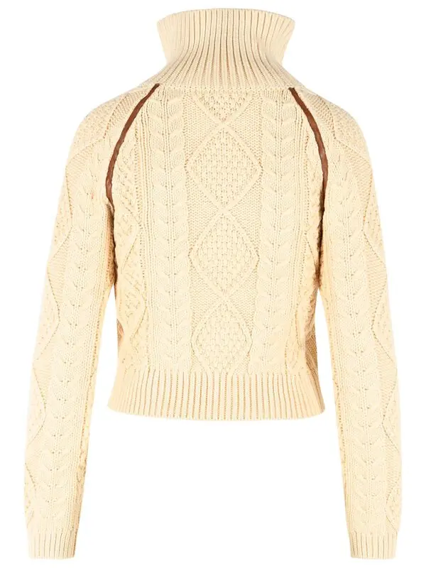 DIESEL® Intelle' Dark Ivory Cotton And Wool Sweater