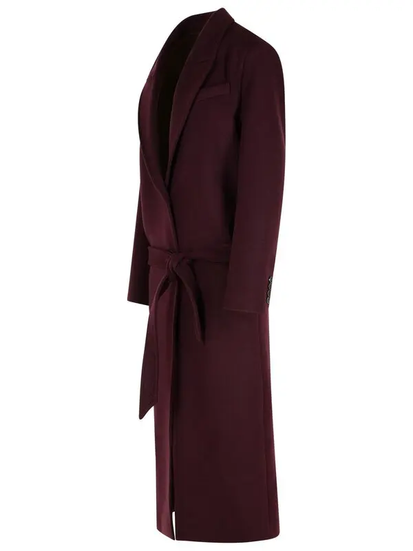 Attico Virgin Wool Blend Long Coat - Multicolor