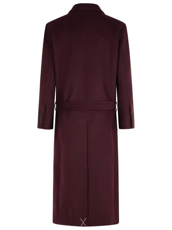 Attico Virgin Wool Blend Long Coat - Multicolor