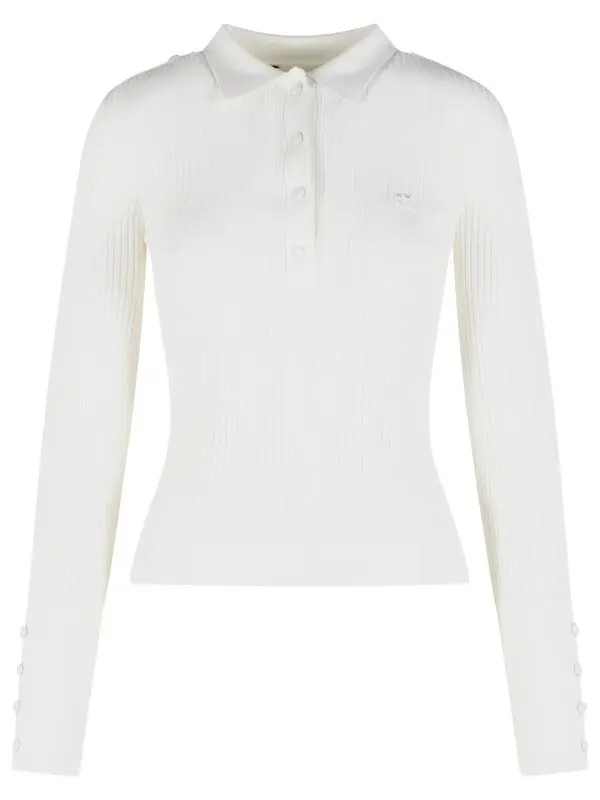 COURREGES Viscose Blend Polo Shirt