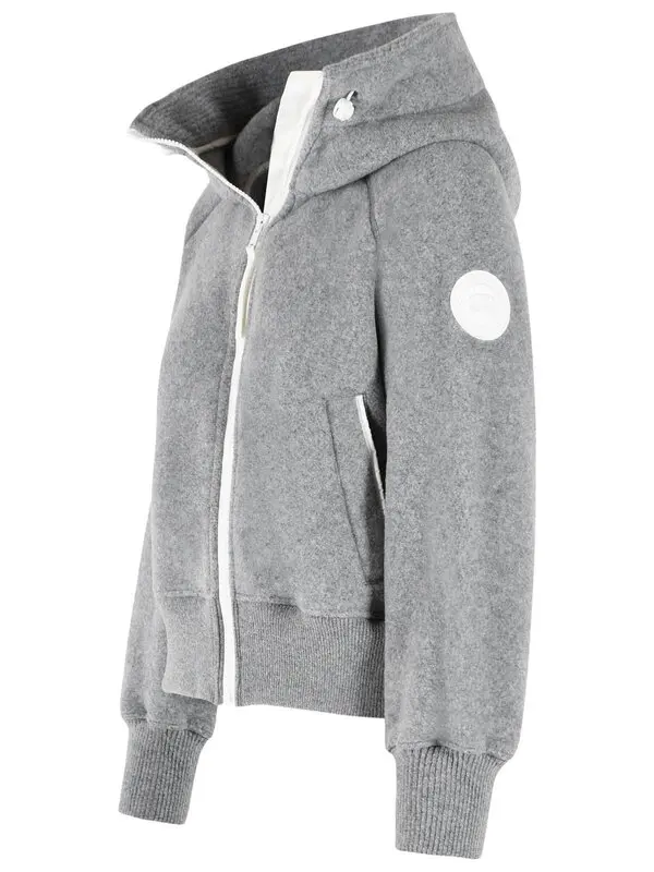 Canada Goose Chilliwack' Grey Wool Blend Bomber Jacket - Gray