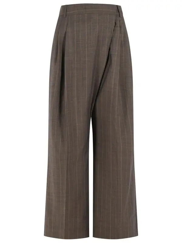GANNI Wool Pants - Brown