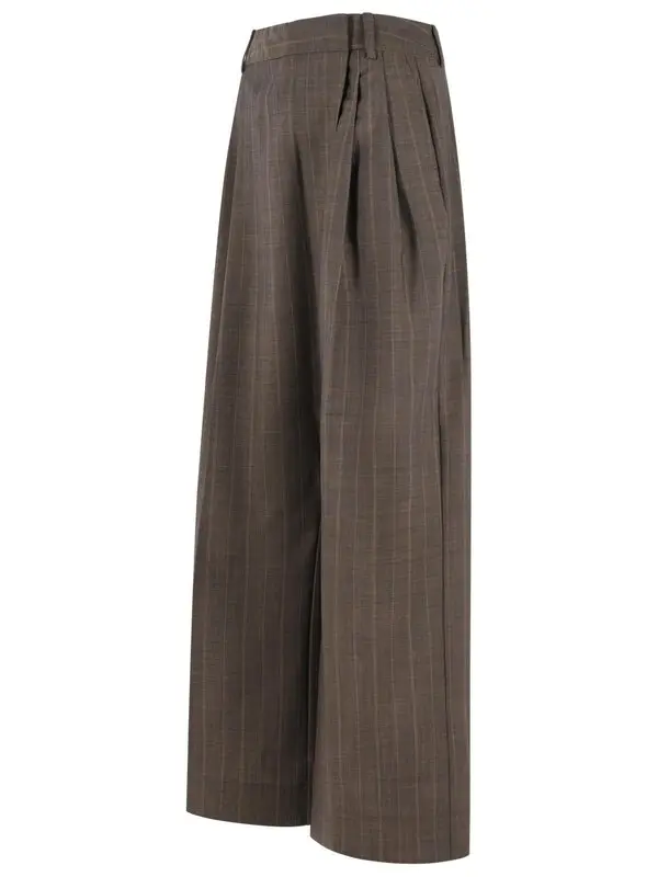 GANNI Wool Pants - Brown