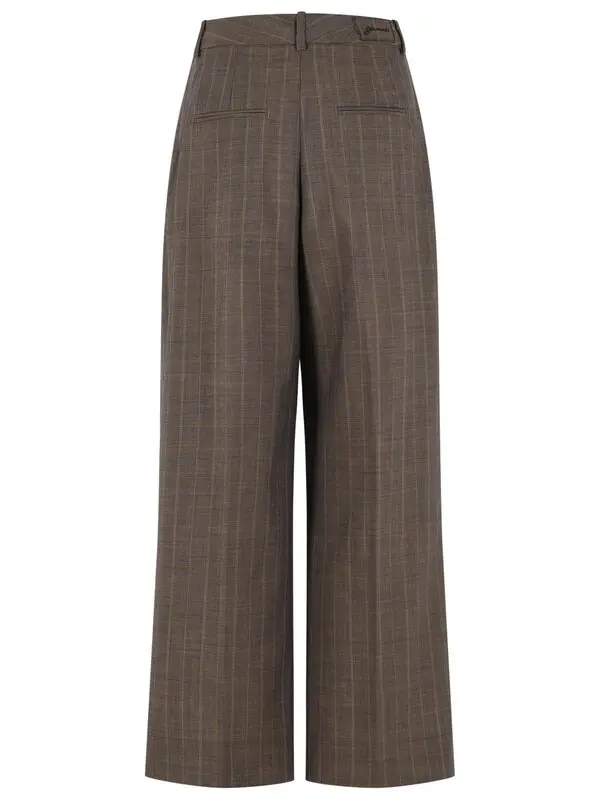 GANNI Wool Pants - Brown