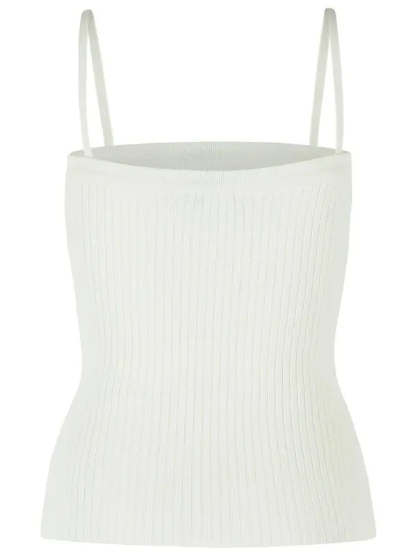 COURREGES Viscose Blend Buckle Tank Top