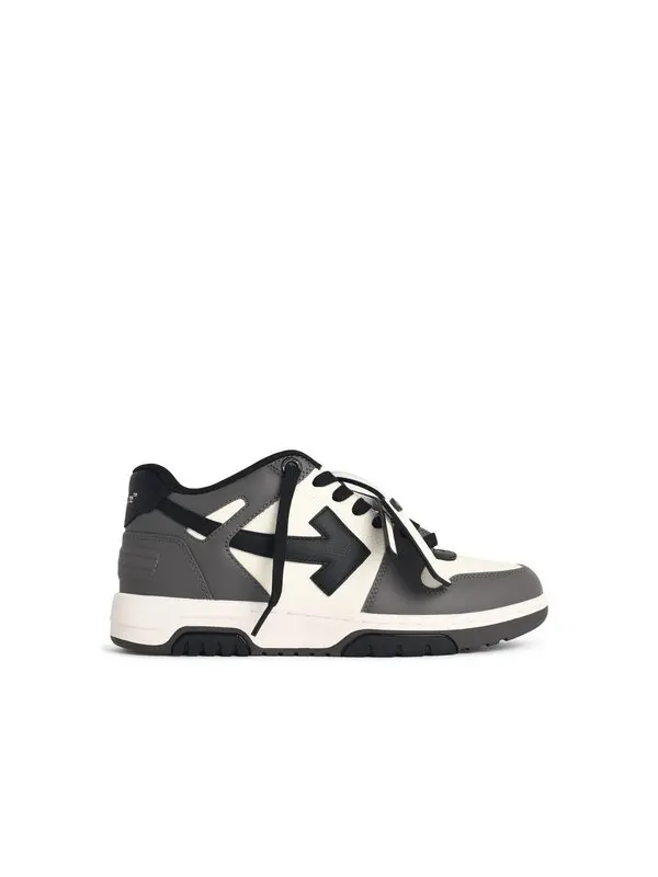 Off-White Out Of Office' Grey Leather Sneakers - Gray