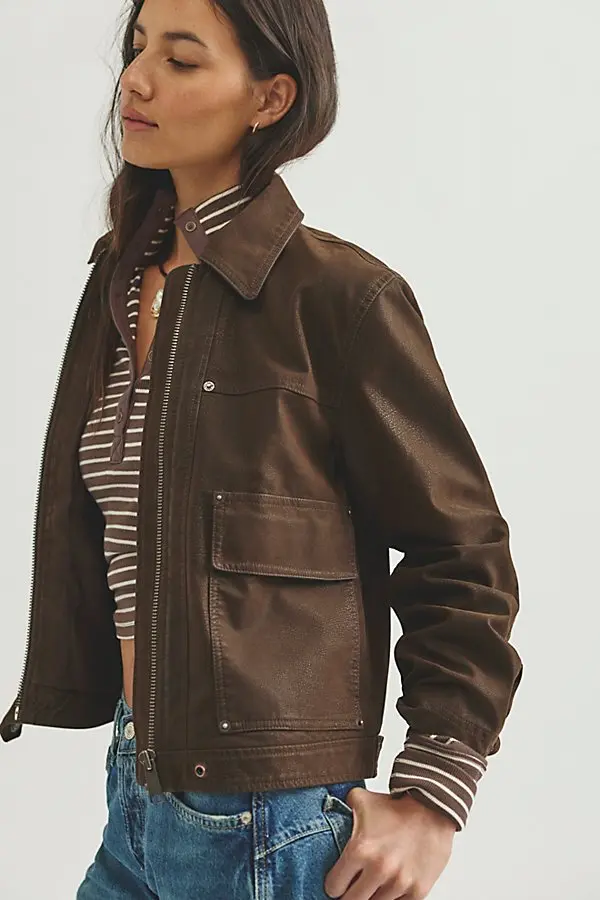 Free People We The Free Blair Vegan Leather Jacket