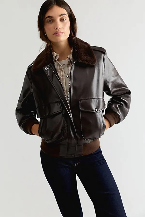 Citizens Of Humanity Vintage Bomber Jacket - Chocolate