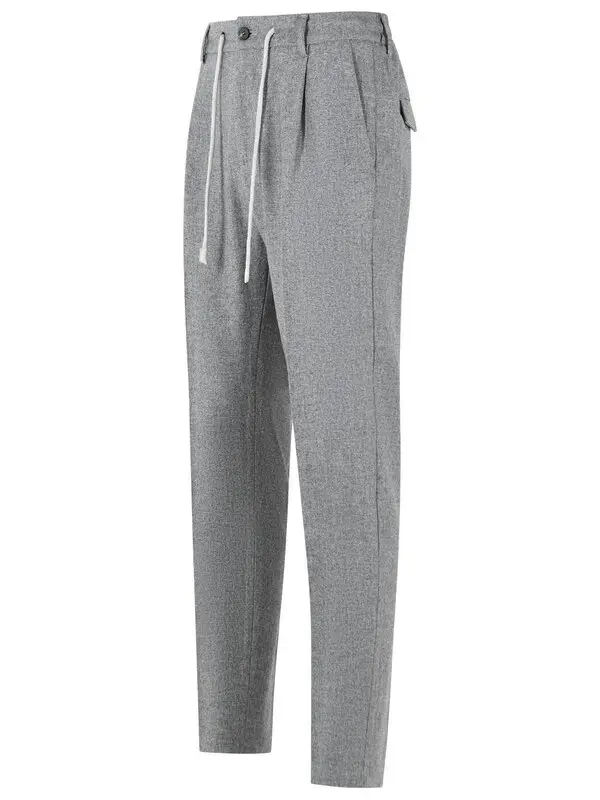 Eleventy Grey Wool Blend Trousers