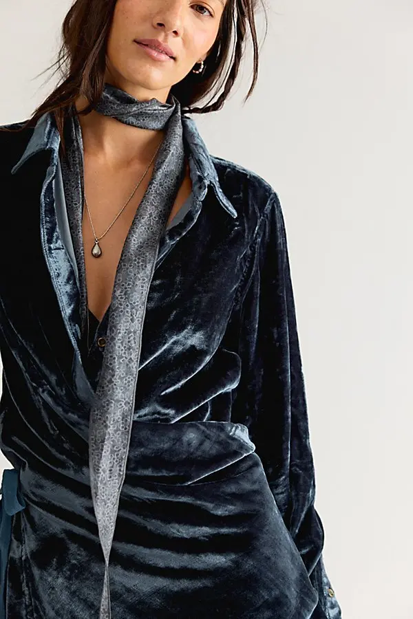 NICHOLAS K Velvet Button-down Shirt