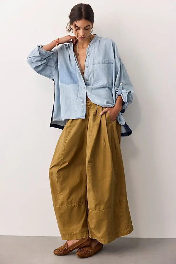 Free People Reverie Patchwork Shirt