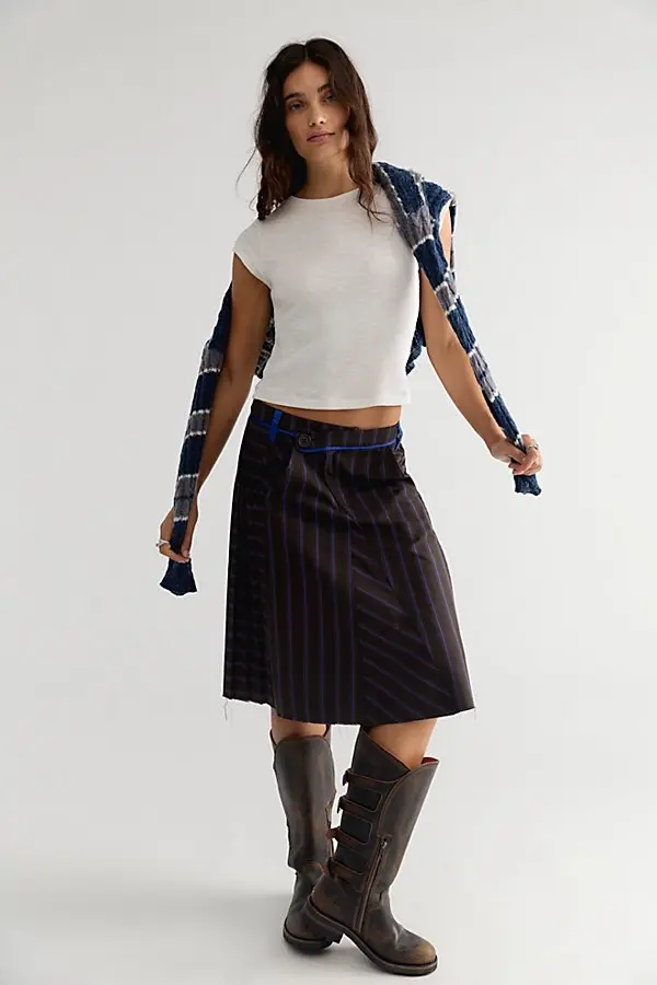 Free People Final Score Midi Skirt