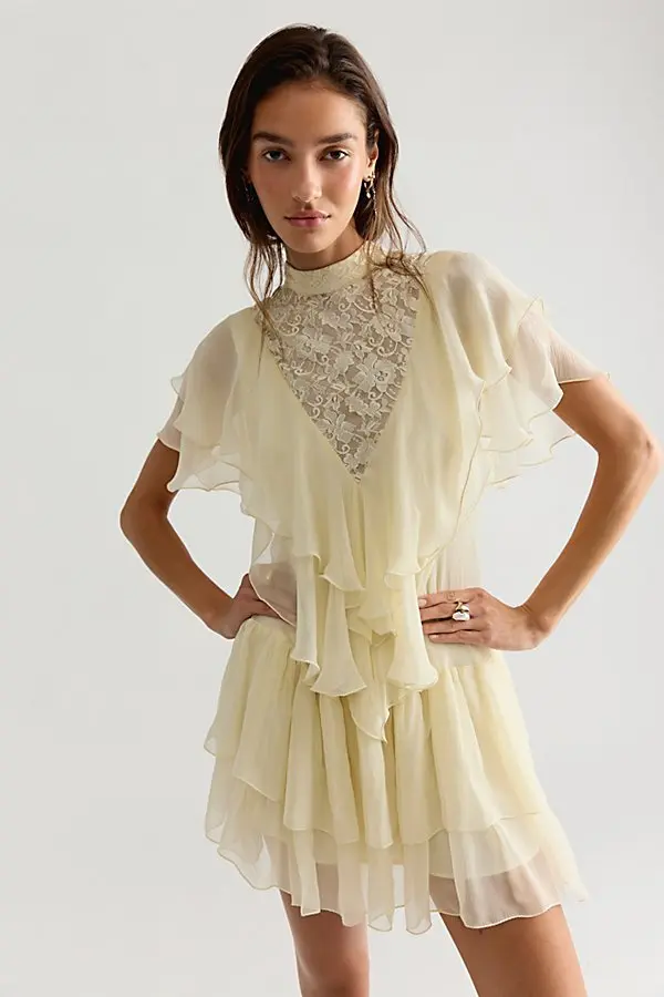 NIGEL PRESTON Lace Mini Dress