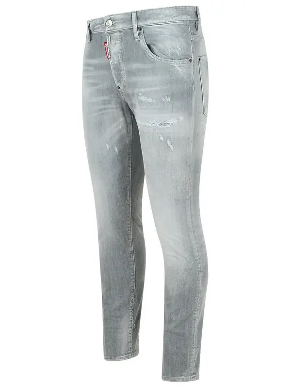 Dsquared2 Skater' Light Grey Cotton Jeans