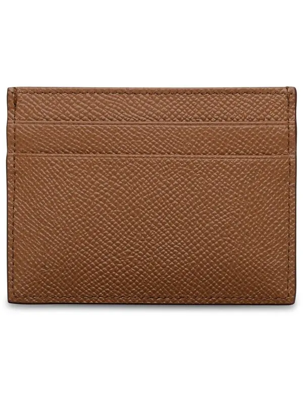 Dolce & Gabbana Calf Leather Card Holder - Brown