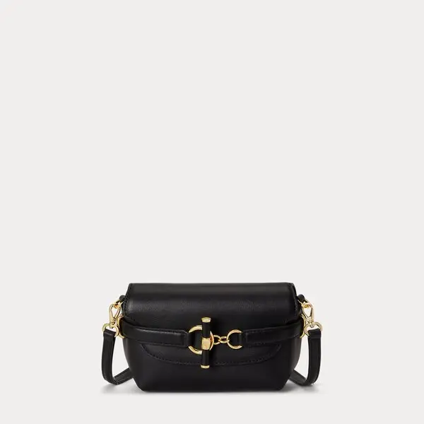 Ralph Lauren Leather Small Blaike Crossbody Bag - Black