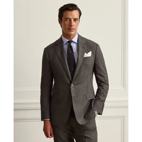 Ralph Lauren Kent Hand-tailored Glen Plaid Wool Suit