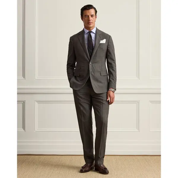 Ralph Lauren Kent Hand-tailored Glen Plaid Wool Suit