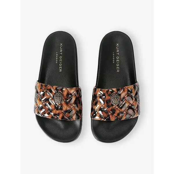 Kurt Geiger Meena Eagle Woven Slides