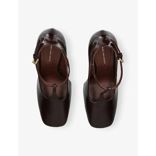 Dries Van Noten Square-toe Leather Wedges