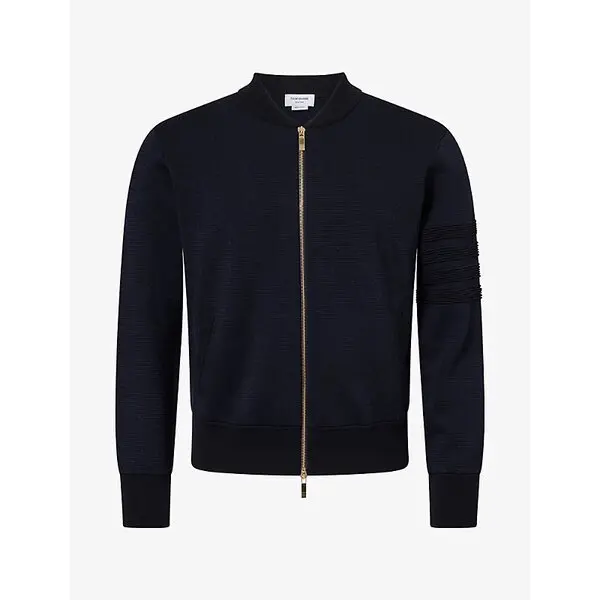 Thom Browne Ottoman Milano Wool-blend Bomber Jacket