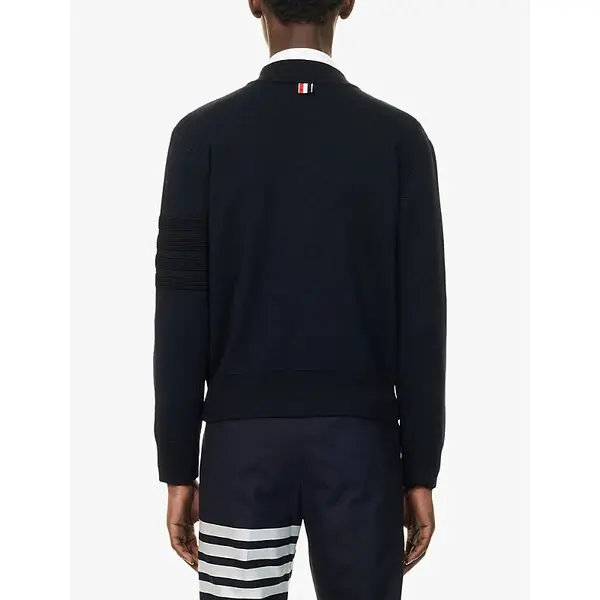 Thom Browne Ottoman Milano Wool-blend Bomber Jacket