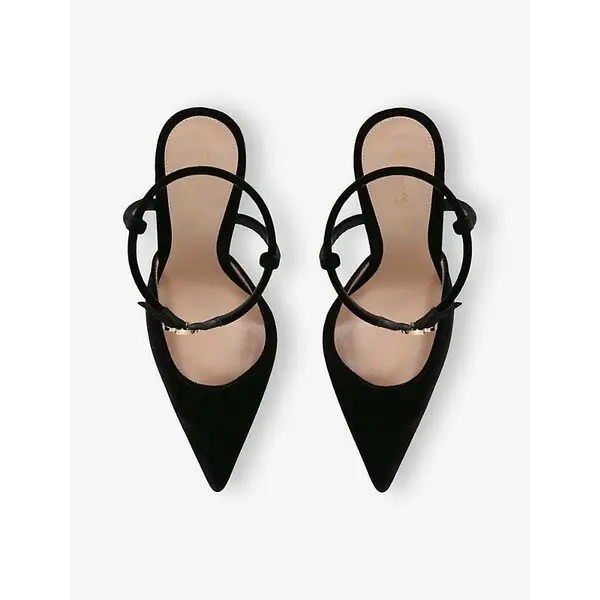GIANVITO ROSSI Sofia 95 Velvet Heeled Courts