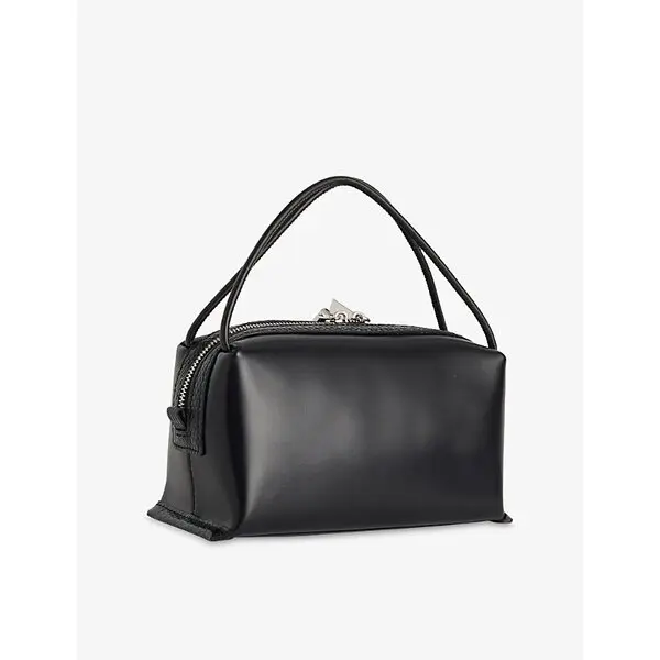 VERAFIED Café Mini Leather Top-handle Bag - Black Lizard