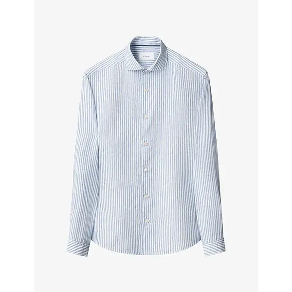 Eton Striped Casual-fit Linen Shirt