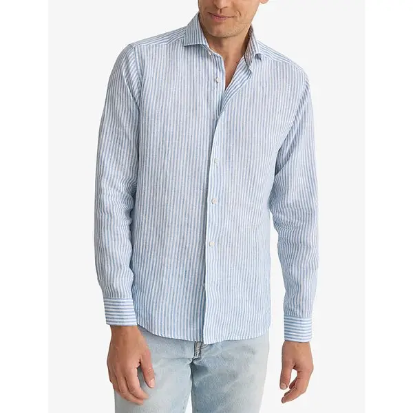 Eton Striped Casual-fit Linen Shirt
