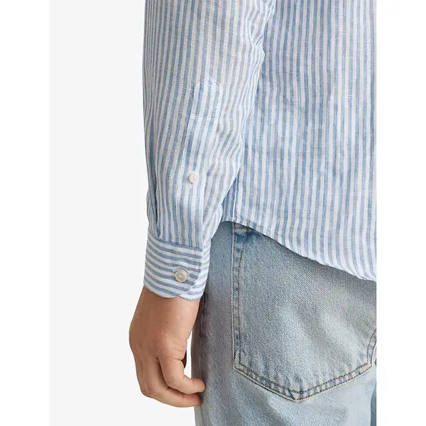 Eton Striped Casual-fit Linen Shirt