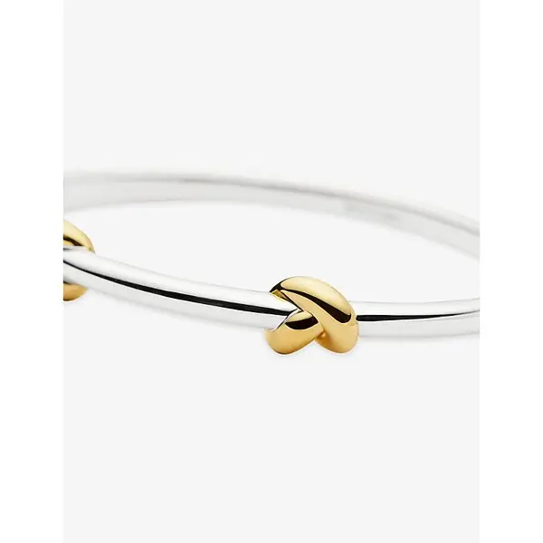 MISSOMA Lucy Williams X Knot Silver And 18ct Yellow Gold-plated Bangle