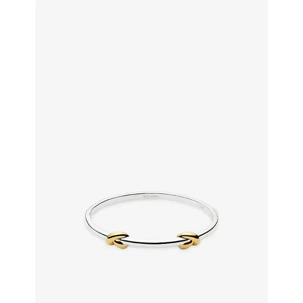 MISSOMA Lucy Williams X Knot Silver And 18ct Yellow Gold-plated Bangle