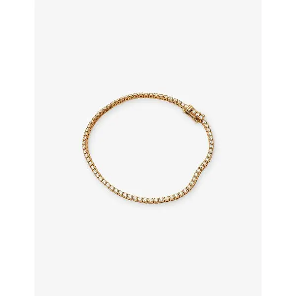 MISSOMA Solid 14ct Yellow And Lab-grown Diamond Tennis Bracelet - Gold