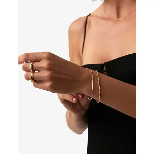 MISSOMA Solid 14ct Yellow And Lab-grown Diamond Tennis Bracelet