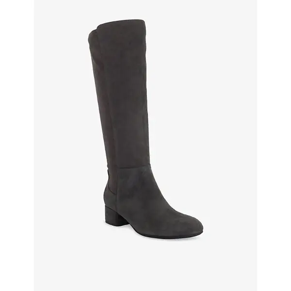 DUNE Tayla Wide Fit Knee-high Suede Boots