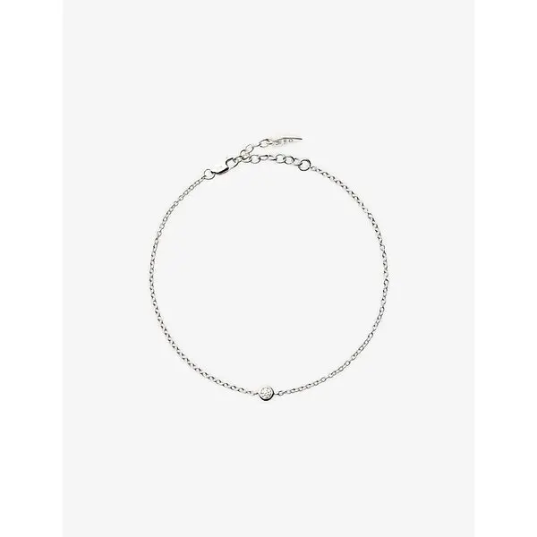 MISSOMA Fine 14ct White Gold And 0.008ct Diamond Bracelet - Silver