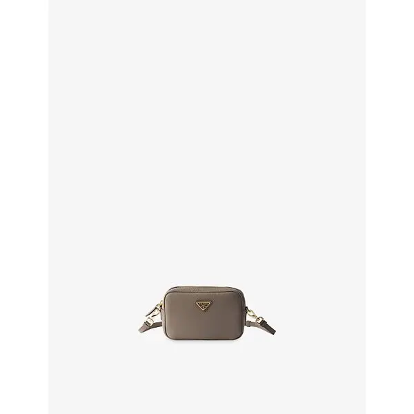 Prada Logo-plaque Mini Leather Shoulder Bag