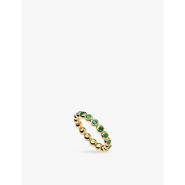 MISSOMA Tennis Eternity 18ct Vermeil-plated Sterling Silver Stacking Ring - Gold