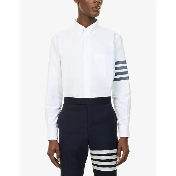 Thom Browne Brand-stripe Cotton Shirt