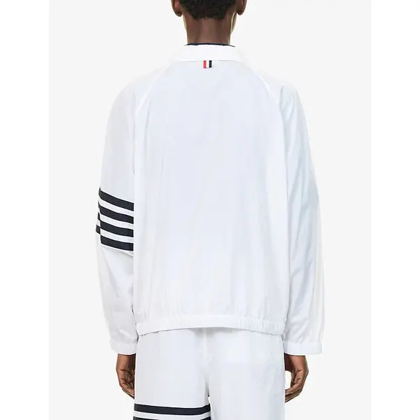 Thom Browne Brand-stripe Relaxed-fit Soft-shell Jacket