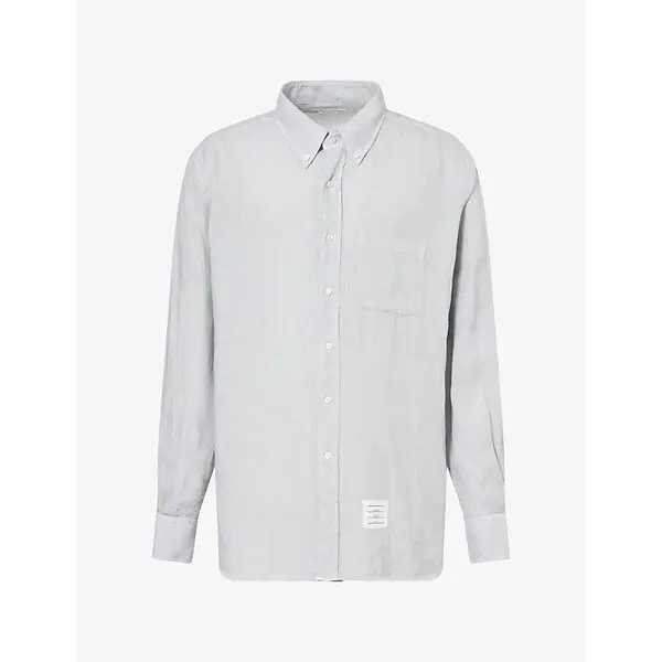 Thom Browne Brand-patch Linen Shirt