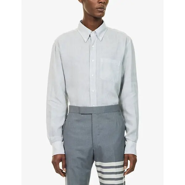 Thom Browne Brand-patch Linen Shirt