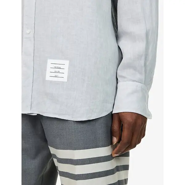 Thom Browne Brand-patch Linen Shirt